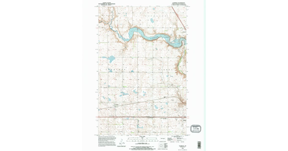 1990s Maps of Eldridge, ND | Pastmaps