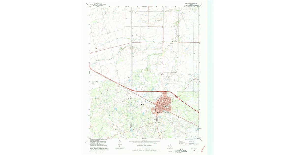 1990s Maps of Wichita County, TX | Pastmaps