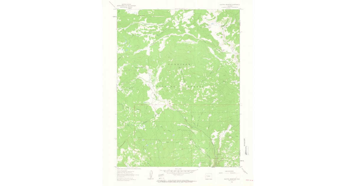 1961 Map of Electric Mountain, Delta County, CO — High-Res | Pastmaps