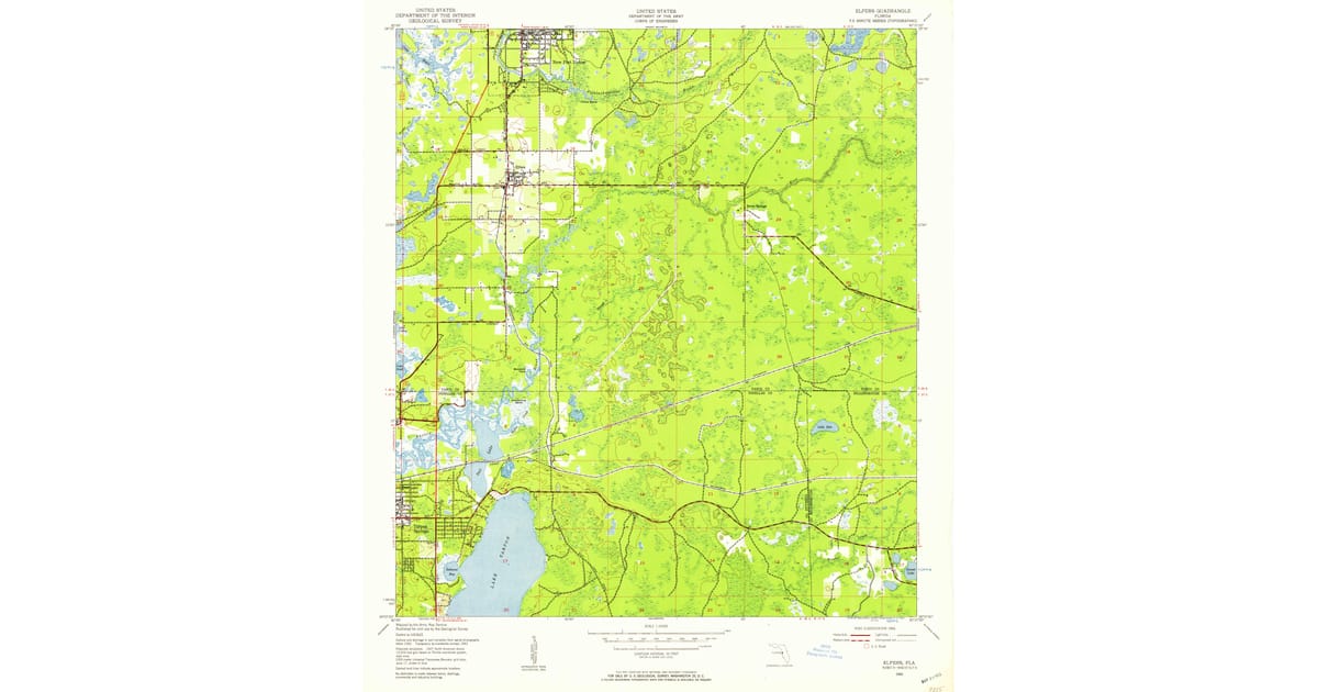 1943 Map of Elfers, FL — High-Res | Pastmaps