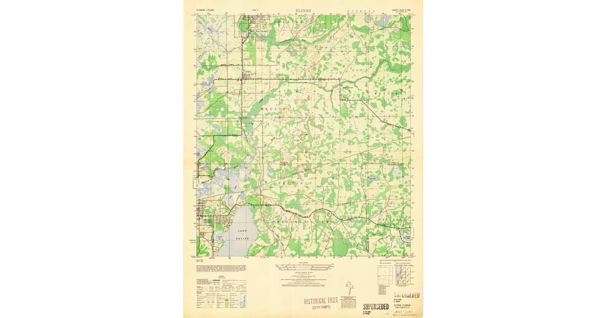 1948 Map of Elfers, FL — High-Res | Pastmaps