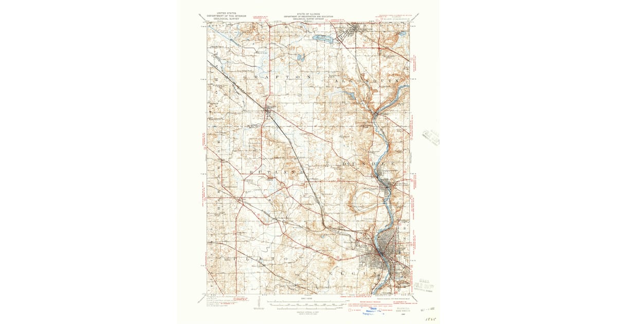 1940 Map of Elgin, IL — High-Res | Pastmaps