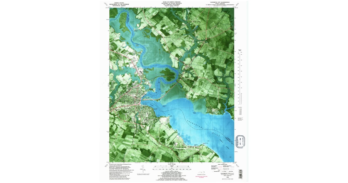 1982 Map of Elizabeth City, NC — High-Res | Pastmaps