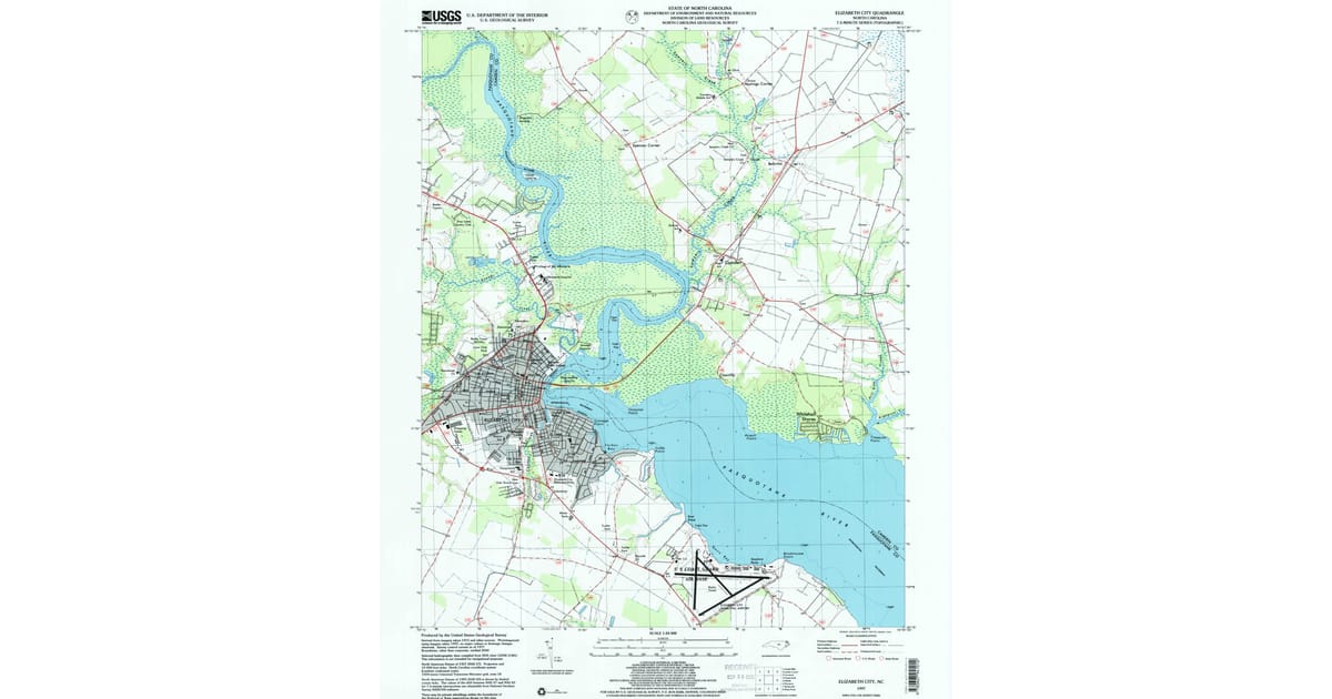 1997 Map of Elizabeth City, NC — High-Res | Pastmaps