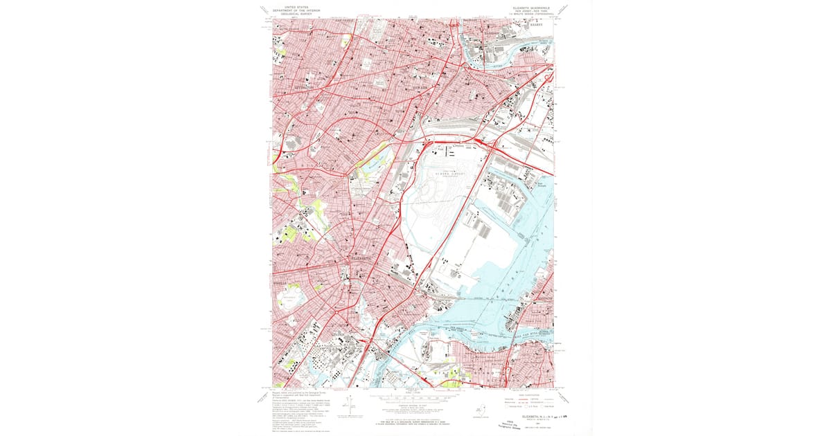 1967 Map of Elizabeth, NJ — High-Res | Pastmaps