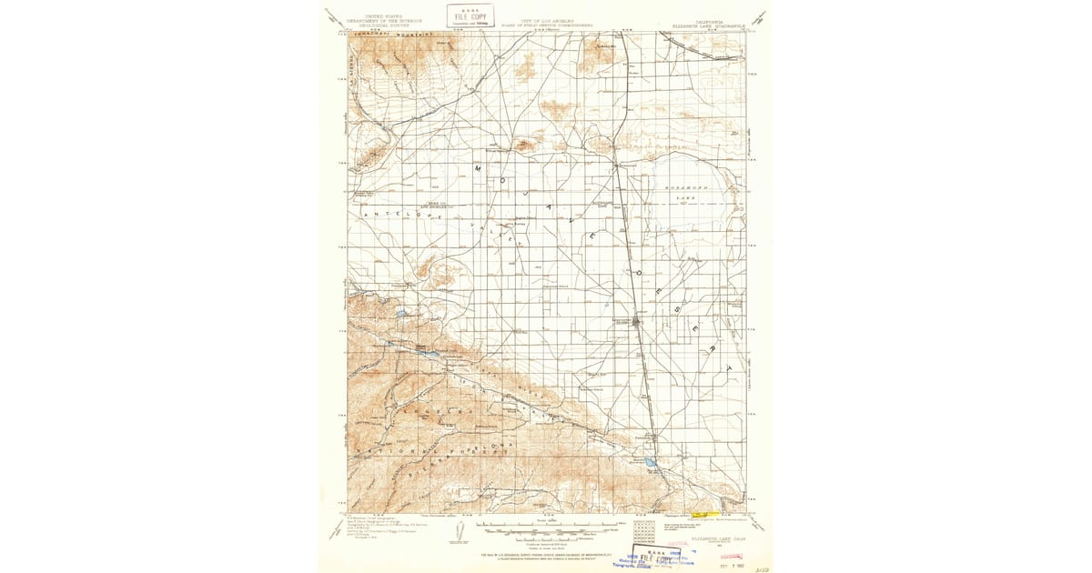 Old Maps of Palmdale, CA for Hiking & Exploration | Pastmaps
