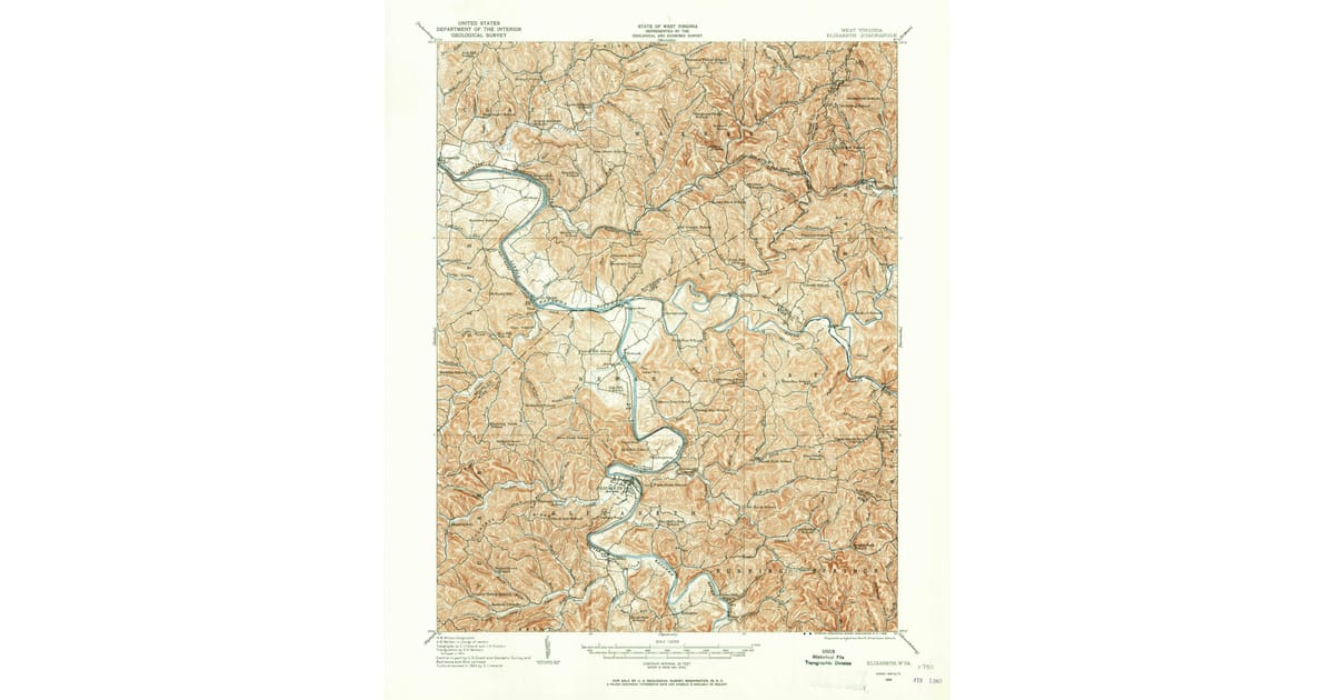 1924 Map of Elizabeth, WV — High-Res | Pastmaps