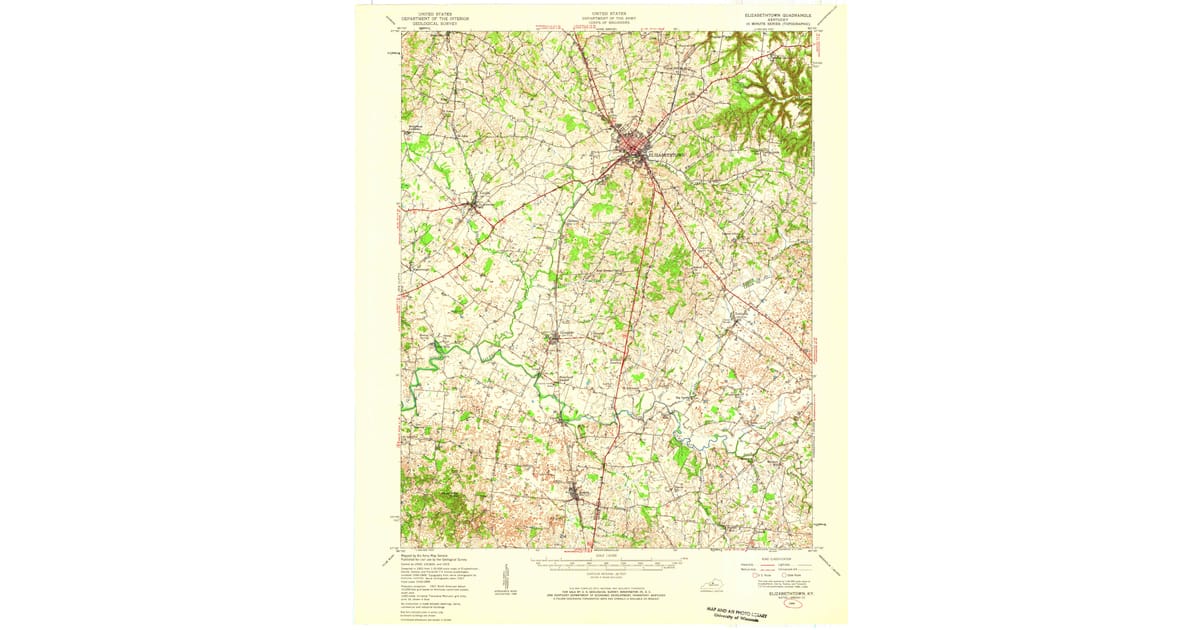 1949 Map of Elizabethtown, KY — High-Res | Pastmaps