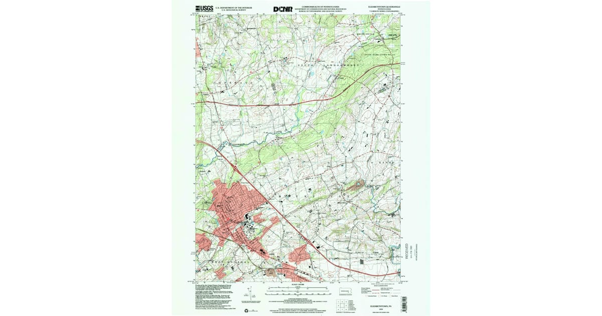 1990s Maps of Elizabethtown, PA | Pastmaps