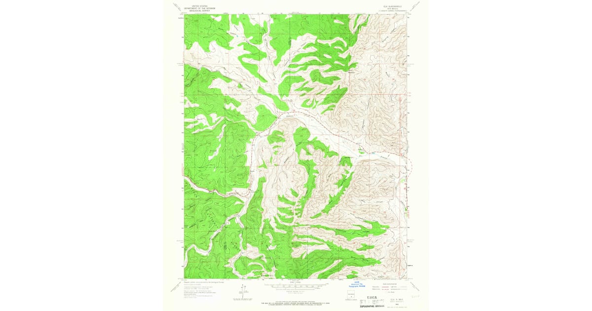 1963 Map of Elk, Chaves County, NM — High-Res | Pastmaps