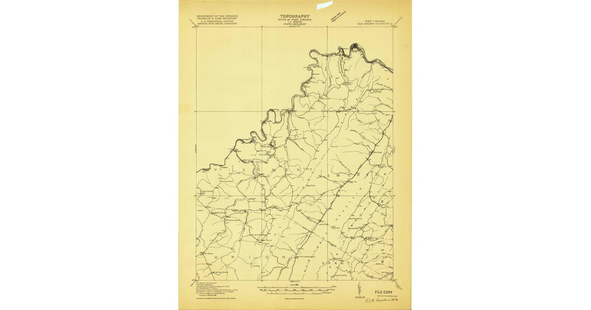 1919 Map of Elk Garden, WV — High-Res | Pastmaps