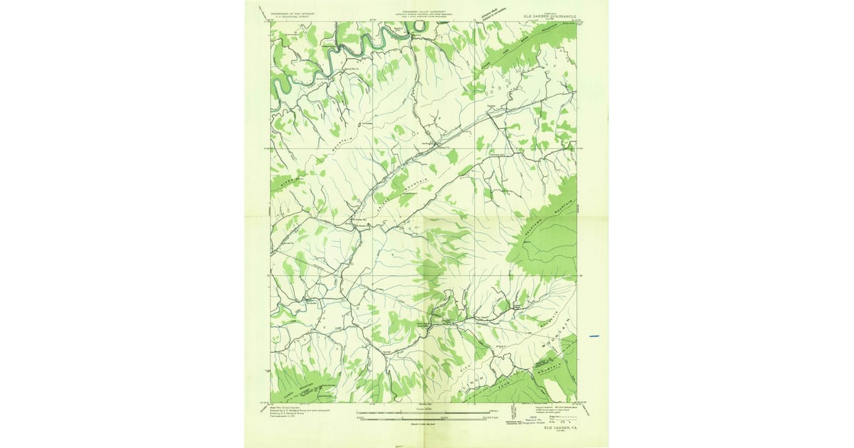 1935 Map of Elk Garden, Russell County, VA — High-Res | Pastmaps