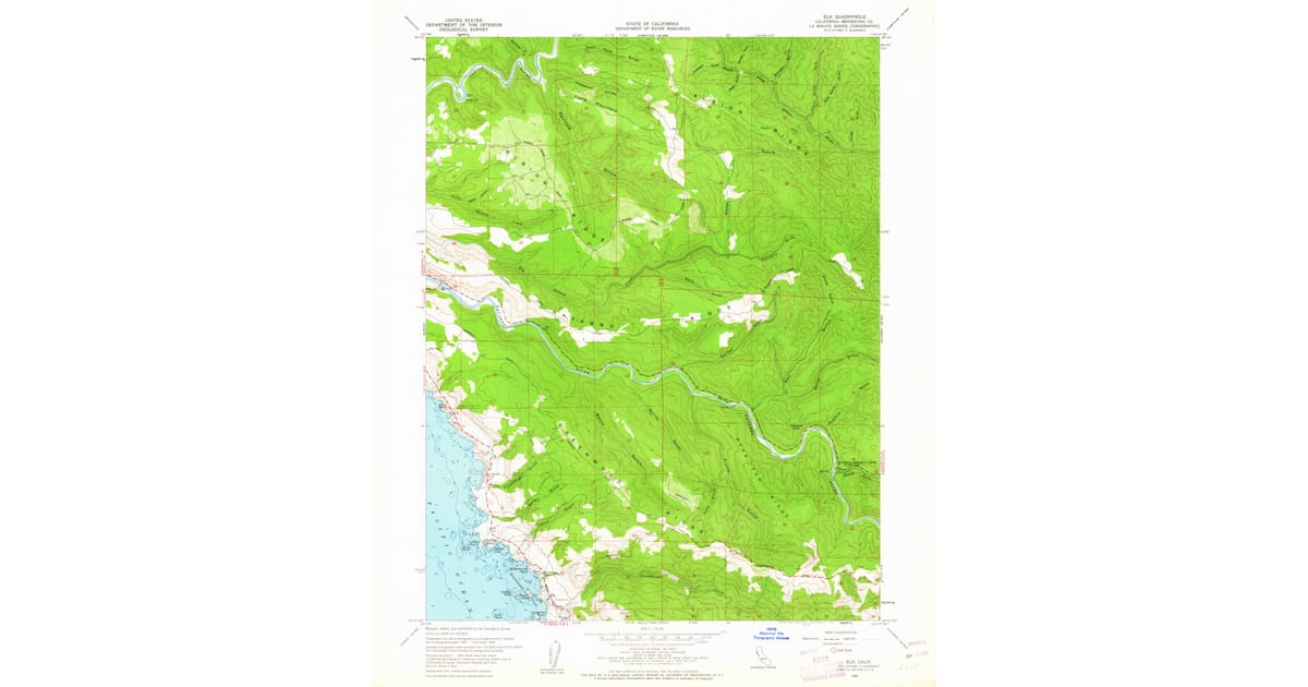 1960 Map of Elk, Mendocino County, CA — High-Res | Pastmaps