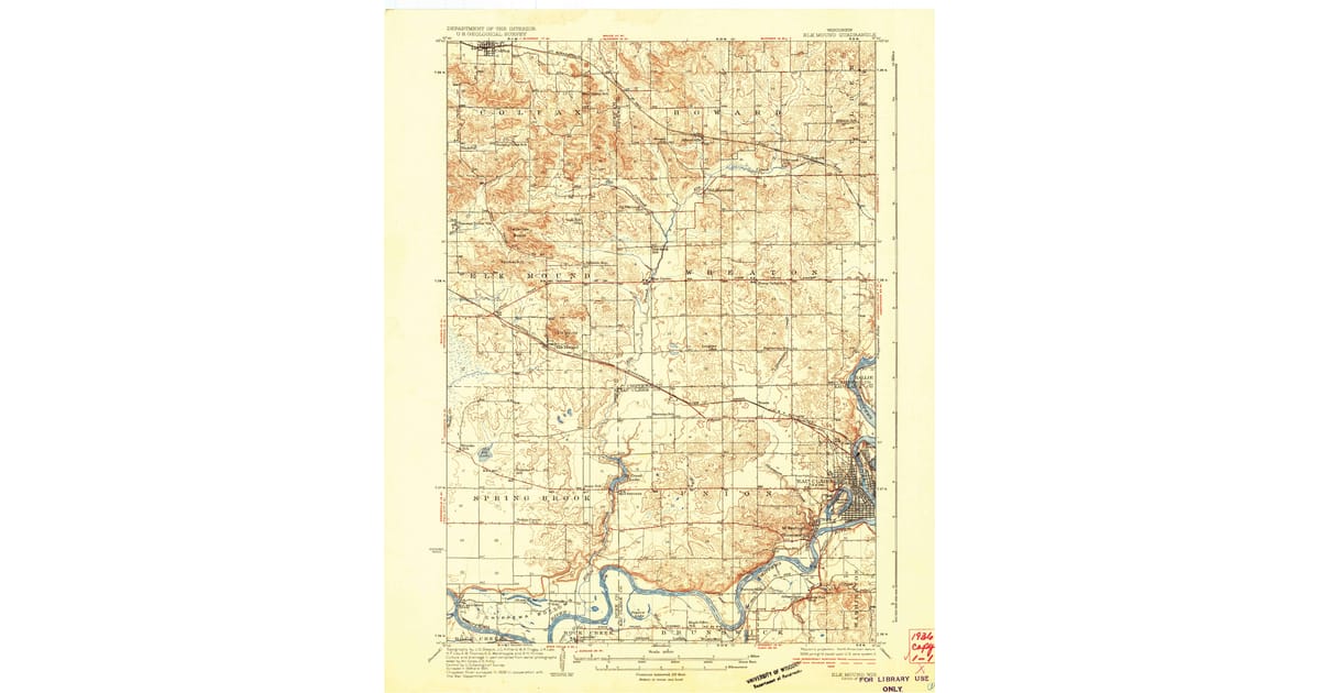 1936 Map of Elk Mound, WI — High-Res | Pastmaps