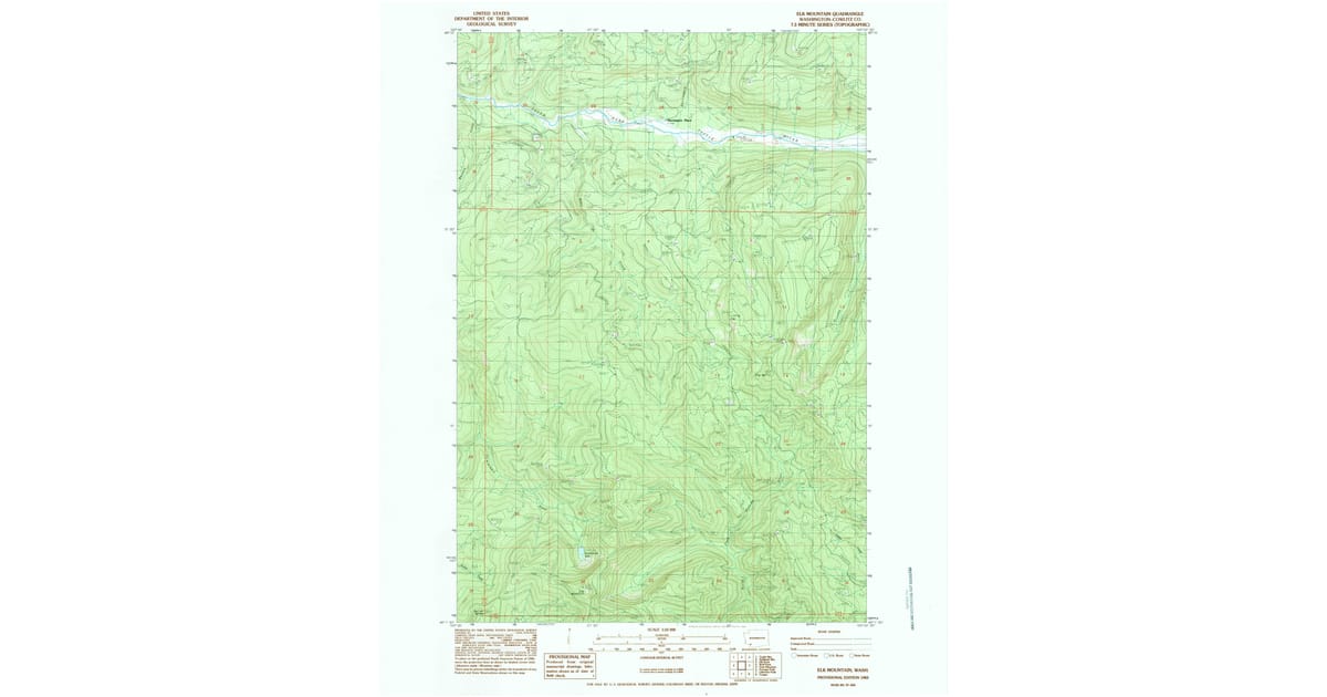 1983 Map of Elk Mountain, Cowlitz County, WA — High-Res | Pastmaps