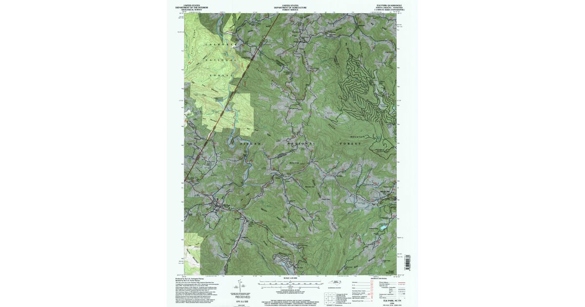 1990s Maps of Watauga County, NC | Pastmaps