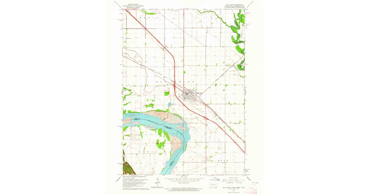 1963 Map of Elk Point, SD — High-Res | Pastmaps