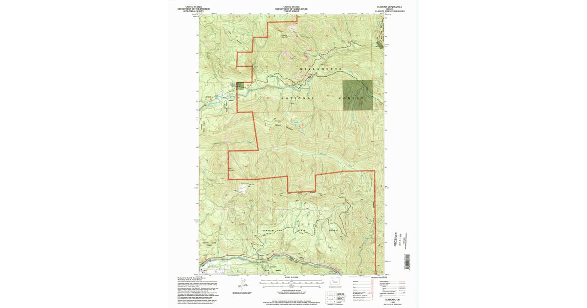 1994 Map of Elkhorn, Marion County, OR — High-Res | Pastmaps