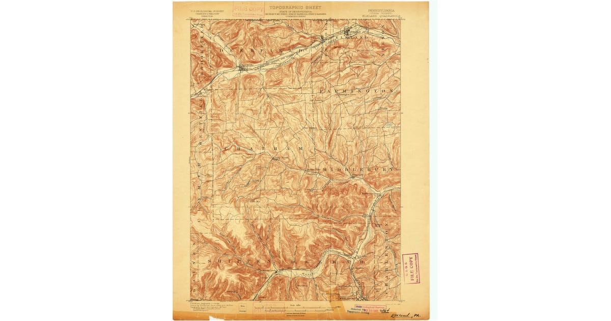 Old Maps of Wellsboro, PA for Metal Detecting | Pastmaps