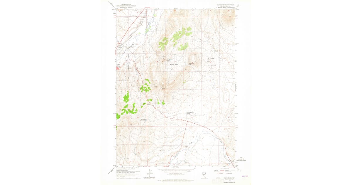 1962 Map of Elko East, Elko County, NV — High-Res | Pastmaps