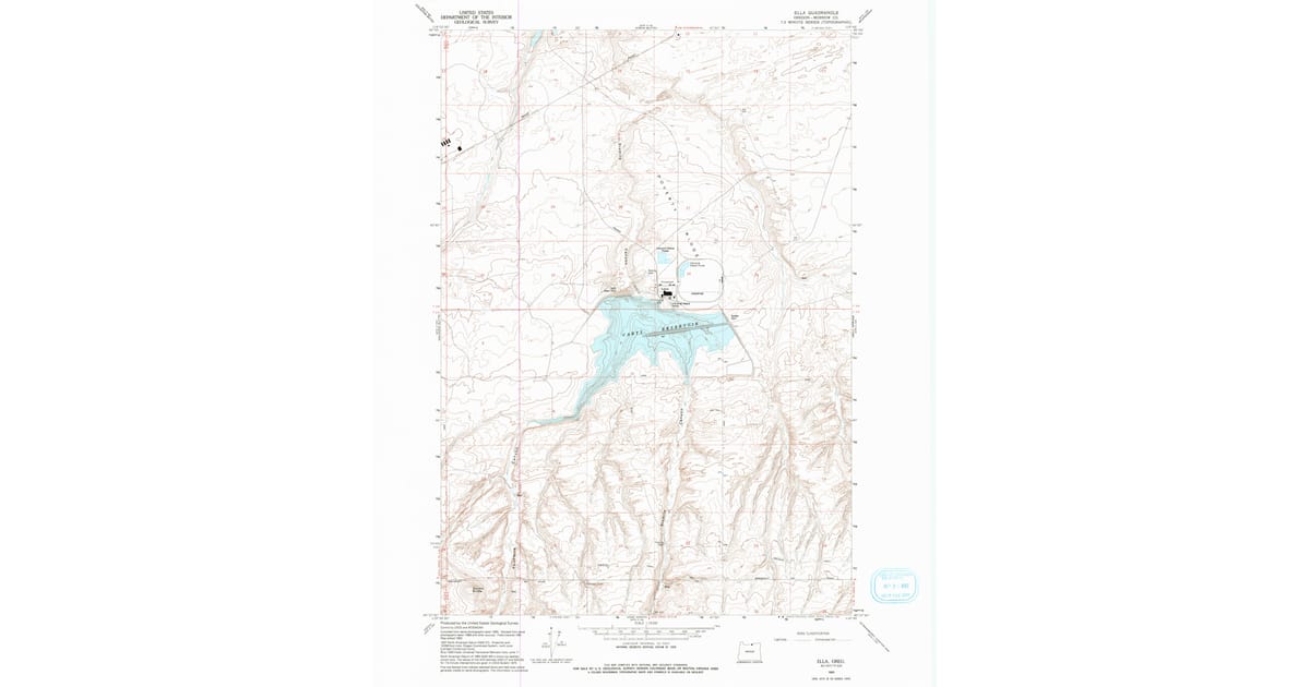 1993 Map of Ella, Morrow County, OR — High-Res | Pastmaps