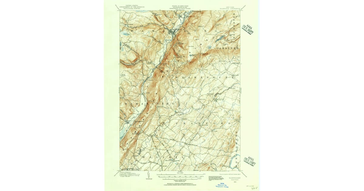 1900s (20th Century) Maps of Thompson Ridge, Crawford | Pastmaps