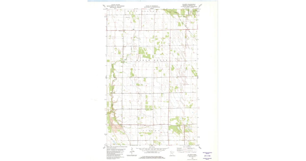 1982 Map of Ellerth, Marshall County, MN — High-Res | Pastmaps