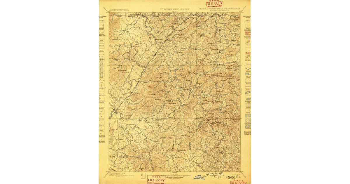1898 Map of Ellijay, GA — High-Res | Pastmaps