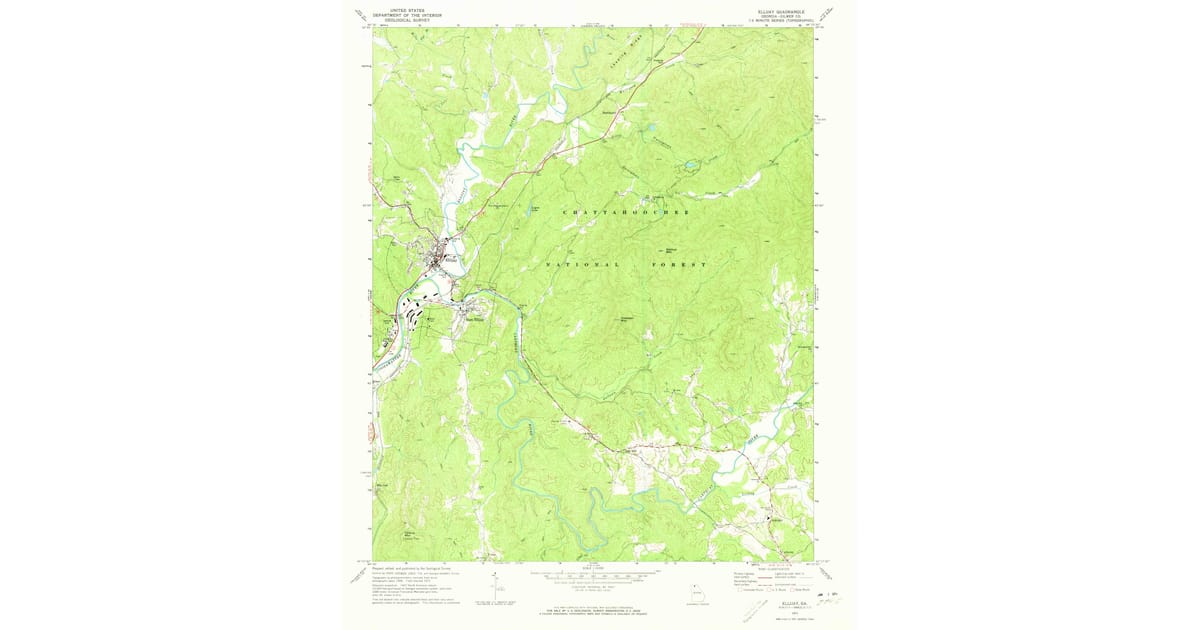 1970s Maps of Yukon, GA | Pastmaps