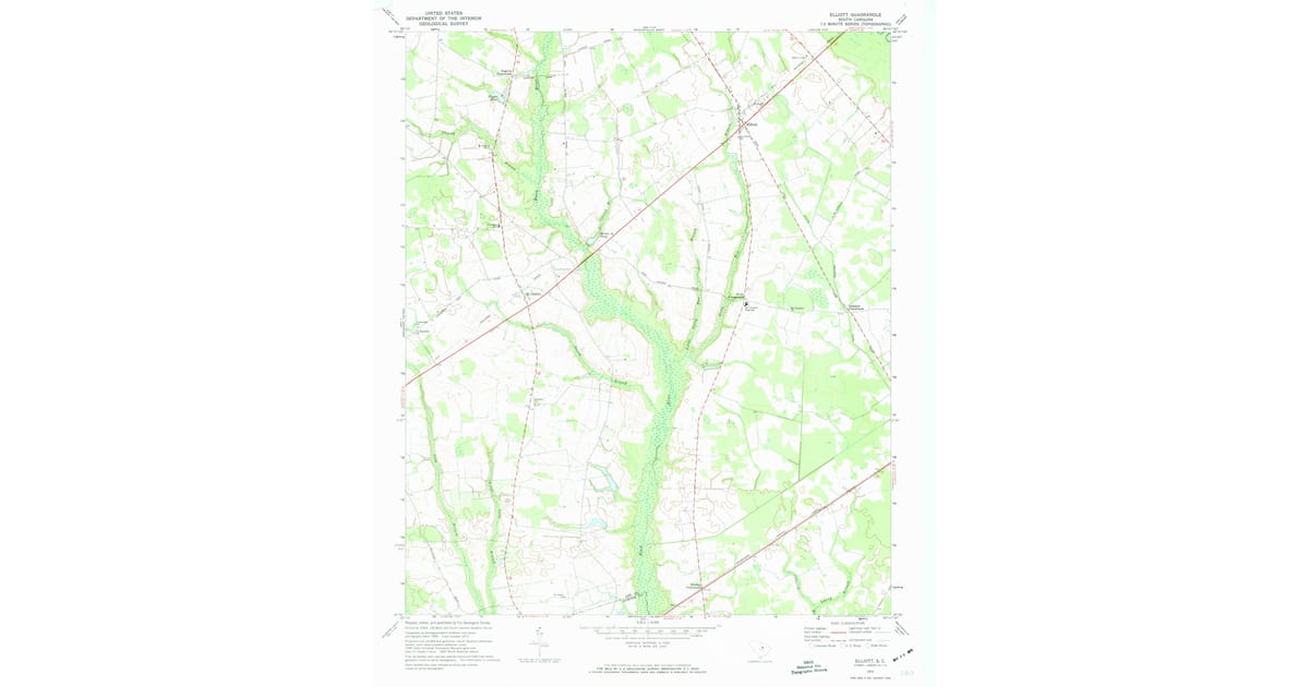 1970s Maps of Elliott, SC | Pastmaps