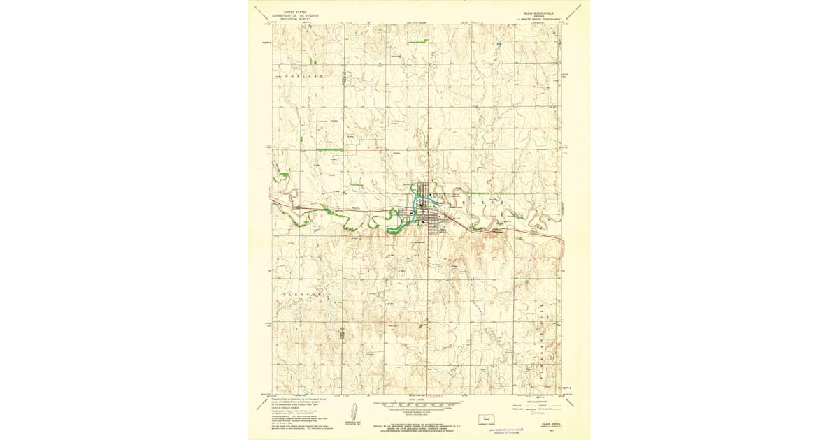 1961 Map of Ellis, KS — High-Res | Pastmaps