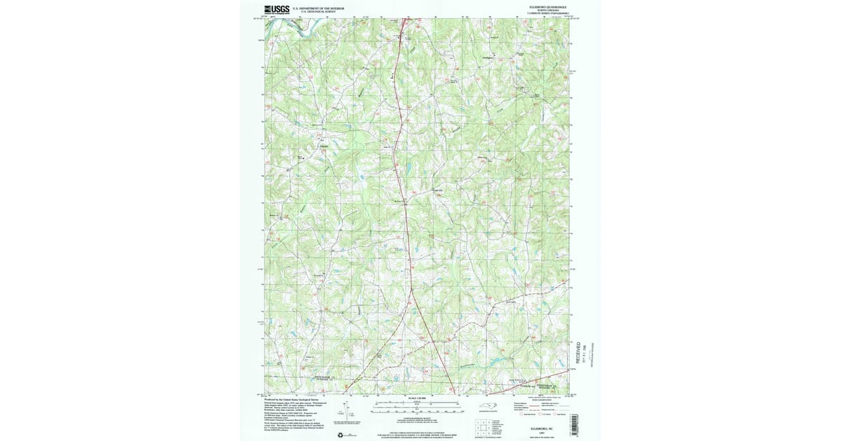 1997 Map of Ellisboro, Rockingham County, NC — High-Res | Pastmaps