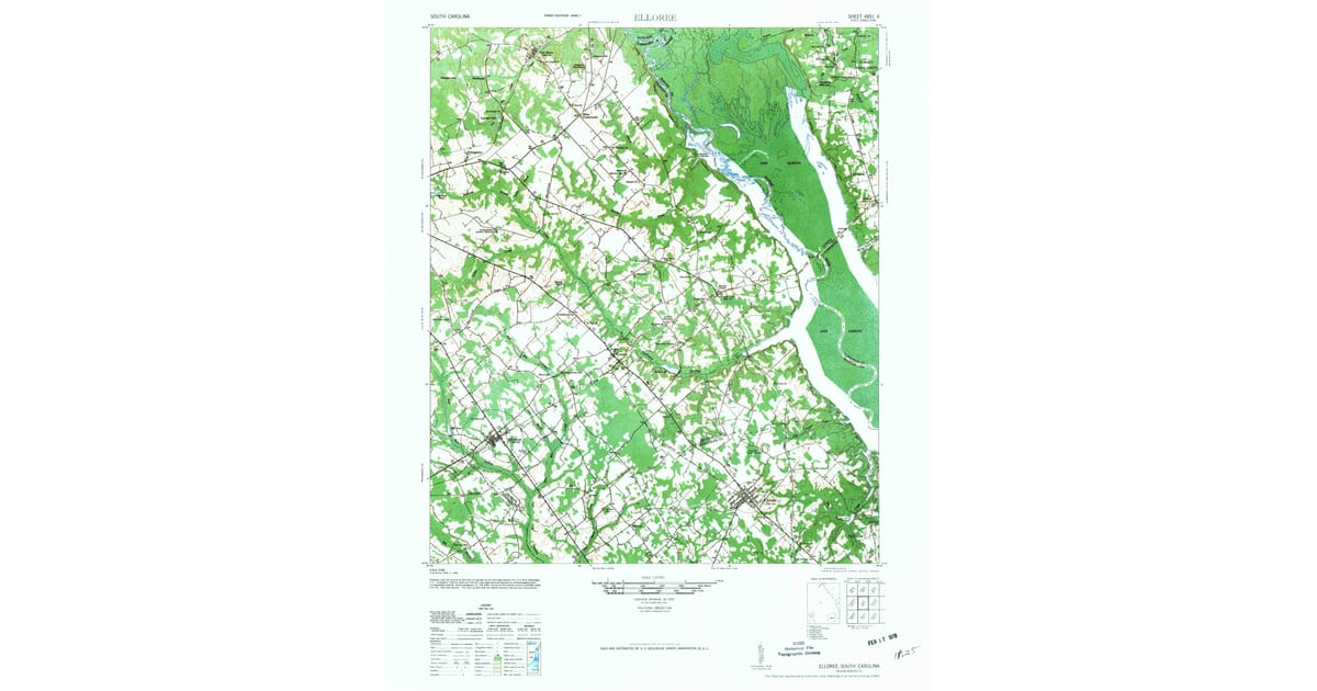 1946 Map of Elloree, SC — High-Res | Pastmaps
