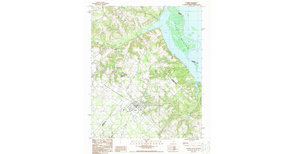 1988 Map of Elloree, SC — High-Res | Pastmaps