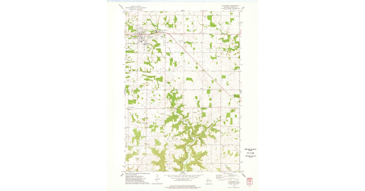 1974 Map of Ellsworth, WI — High-Res | Pastmaps