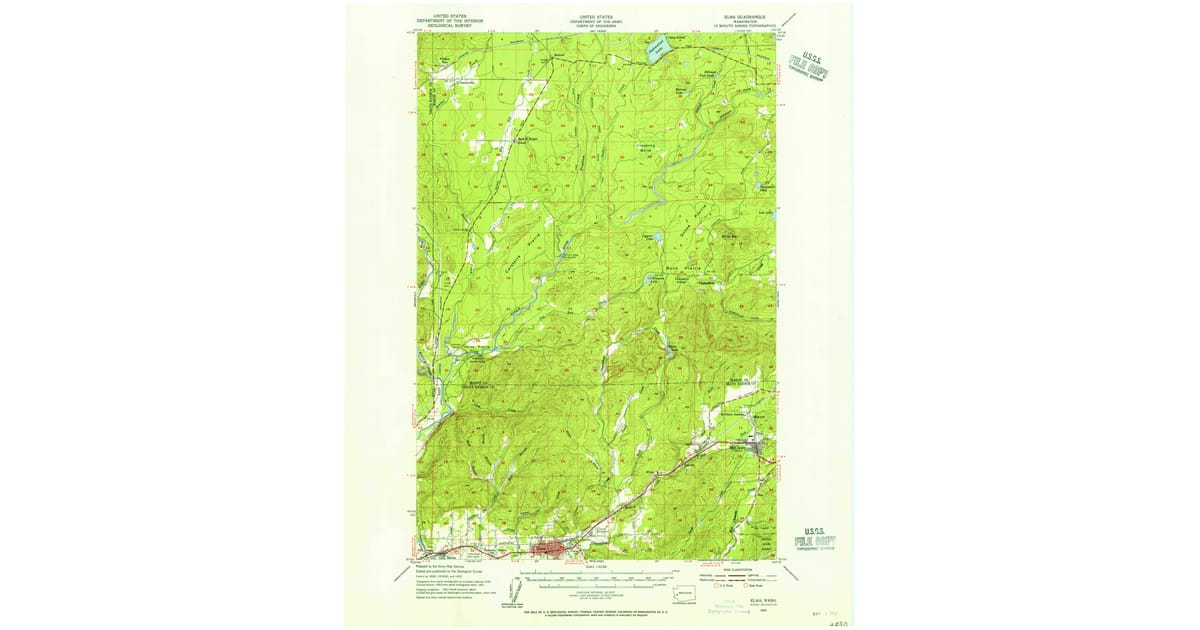 1953 Map of Elma, WA — High-Res | Pastmaps