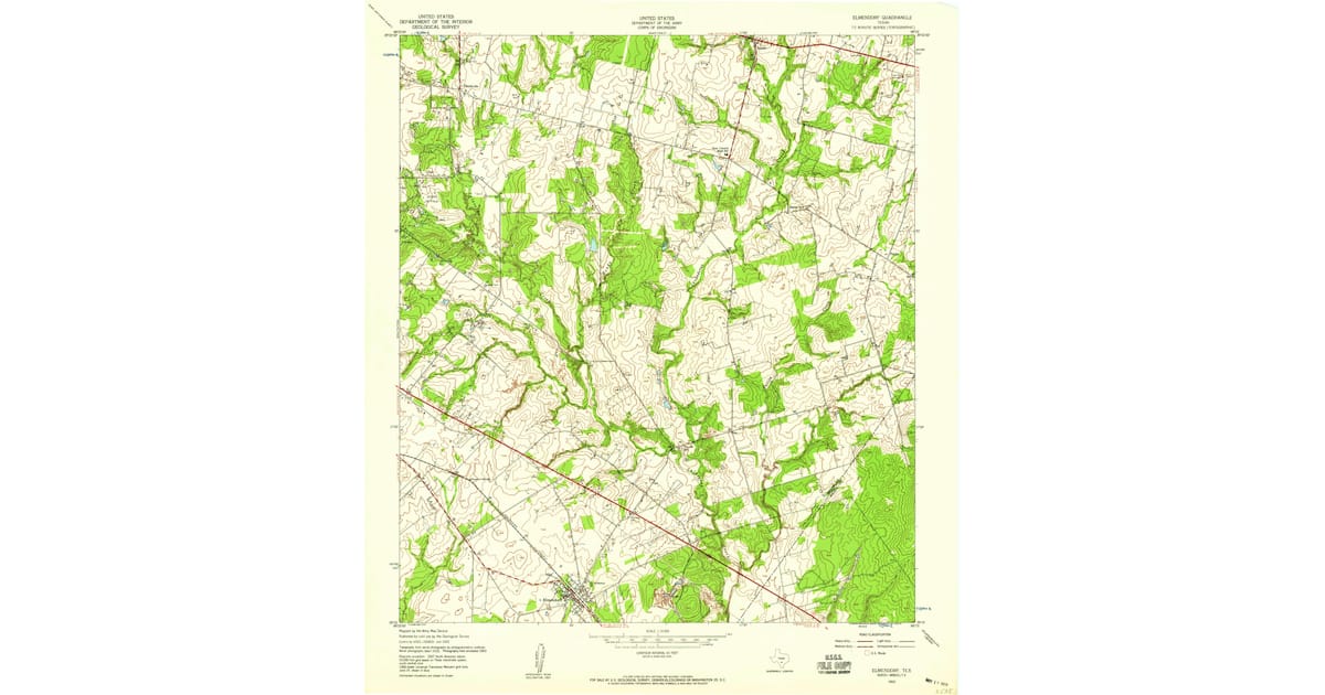 Old Maps of Elmendorf, TX for Academic Research | Pastmaps