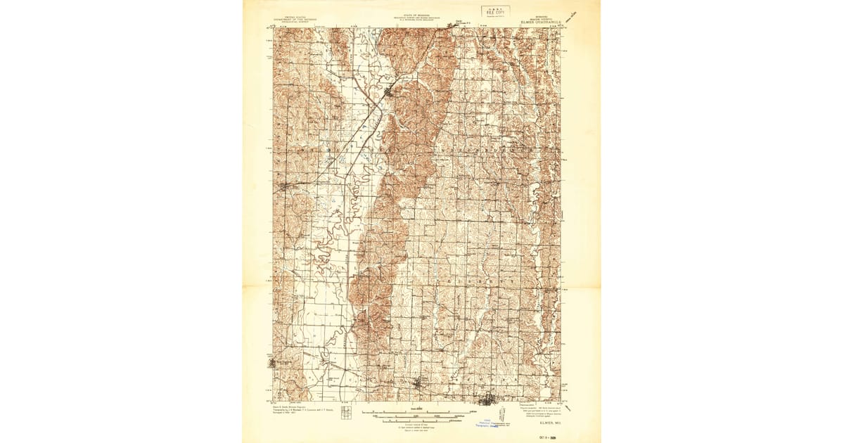 1937 Map of Elmer, MO — High-Res | Pastmaps
