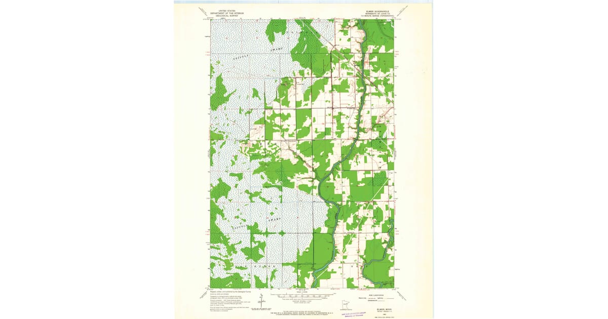 1963 Map of Elmer, St. Louis County, MN — High-Res | Pastmaps