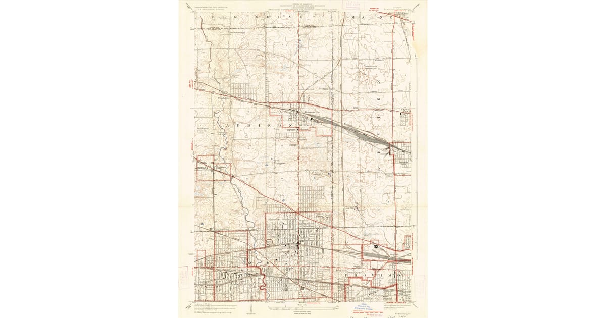 1928 Map of Elmhurst, IL — High-Res | Pastmaps