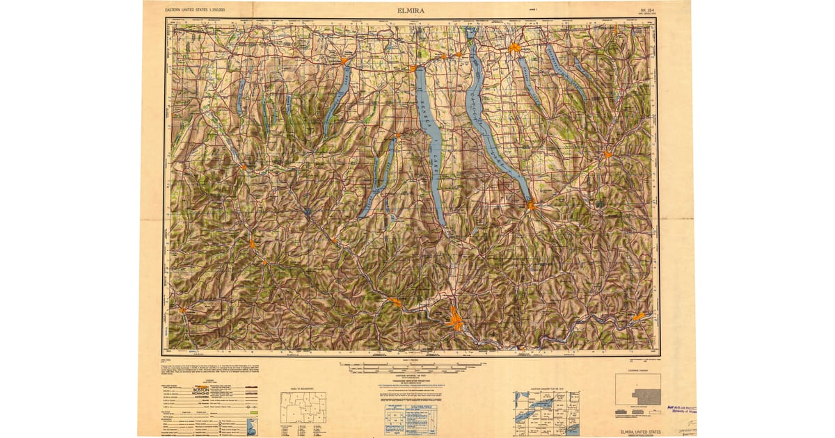 1950s Maps of Romulus, NY | Pastmaps