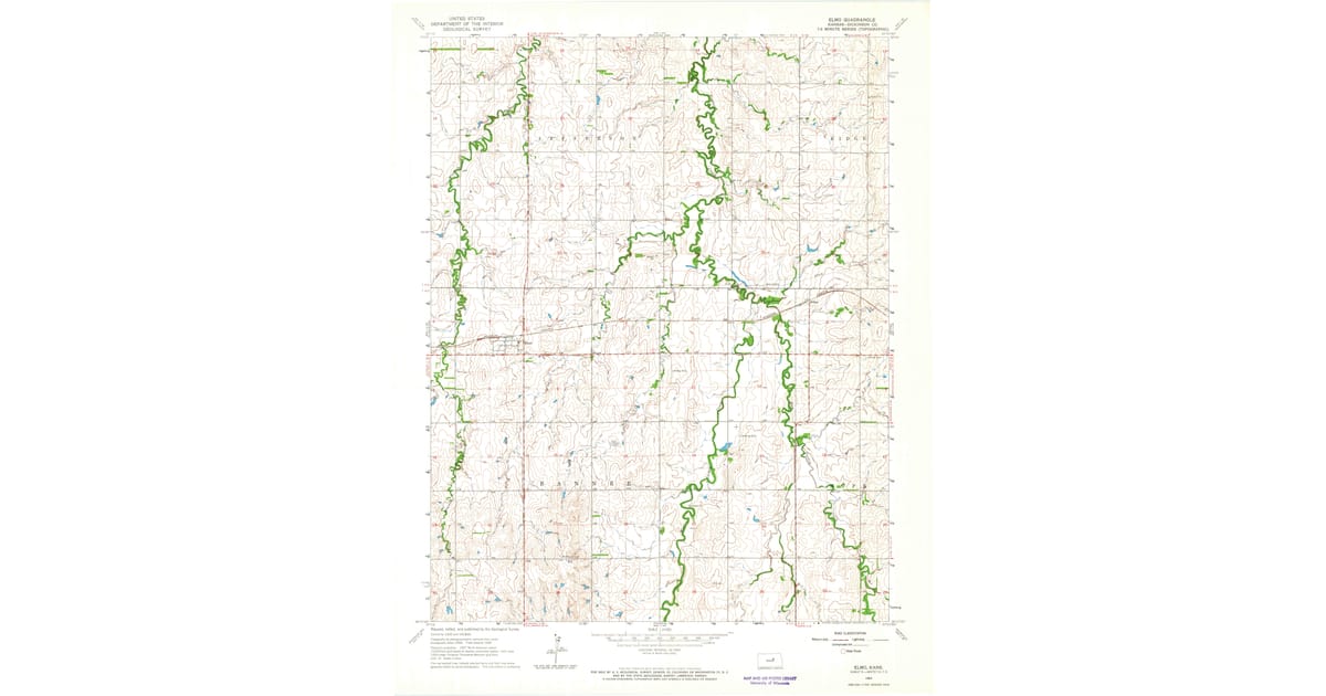 1964 Map of Elmo, Dickinson County, KS — High-Res | Pastmaps