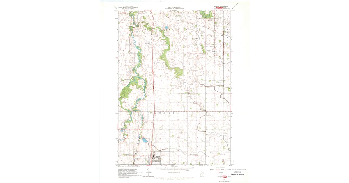1967 Map of Elmore, MN — High-Res | Pastmaps
