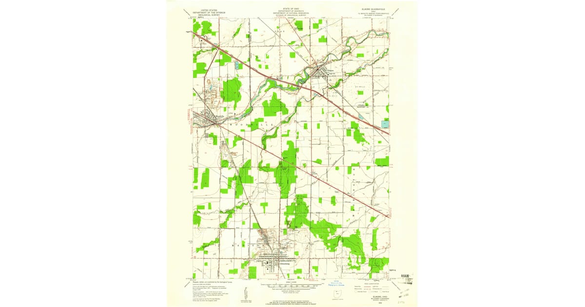 1959 Map of Elmore, OH — High-Res | Pastmaps