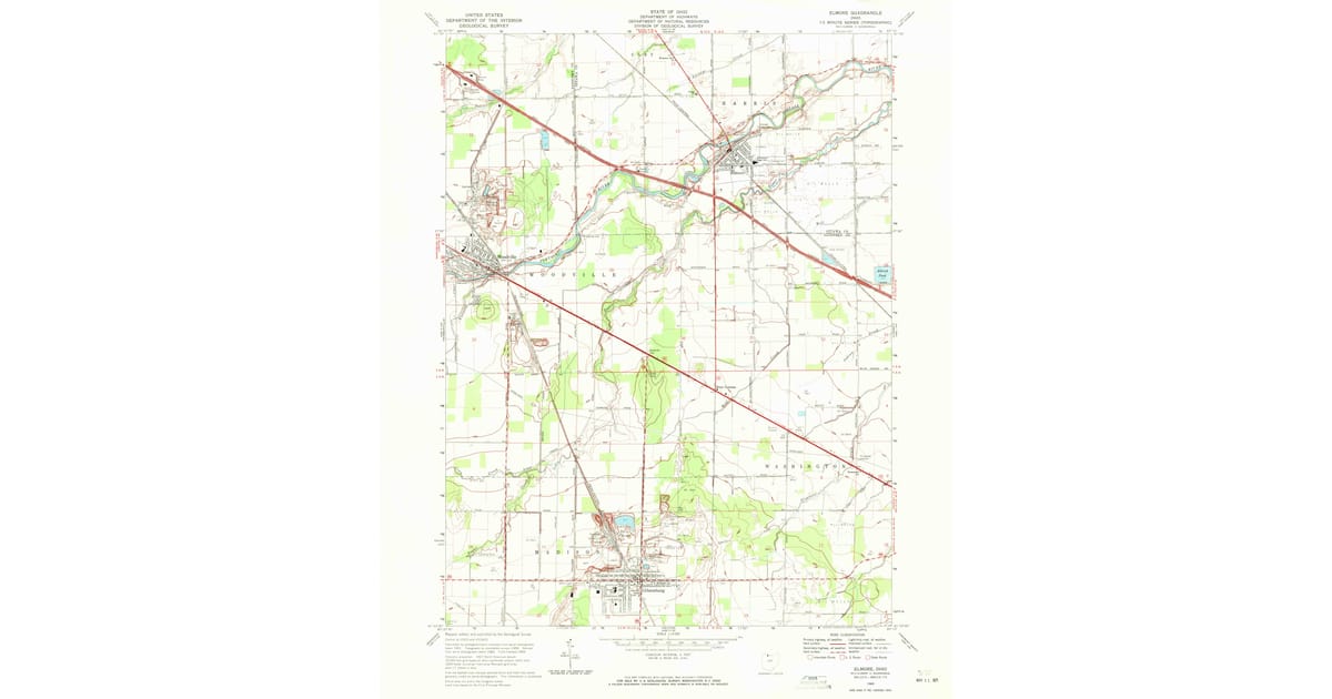 1969 Map of Elmore, OH — High-Res | Pastmaps