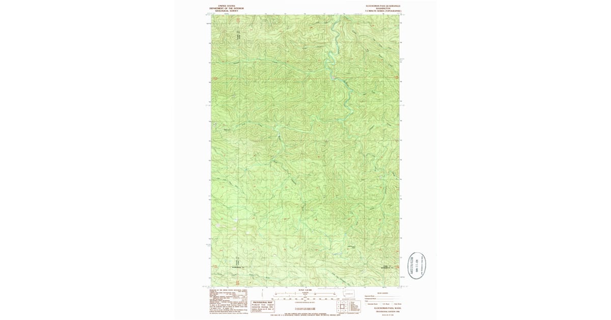 1986 Map of Elochoman Pass, Lewis County, WA — High-Res | Pastmaps