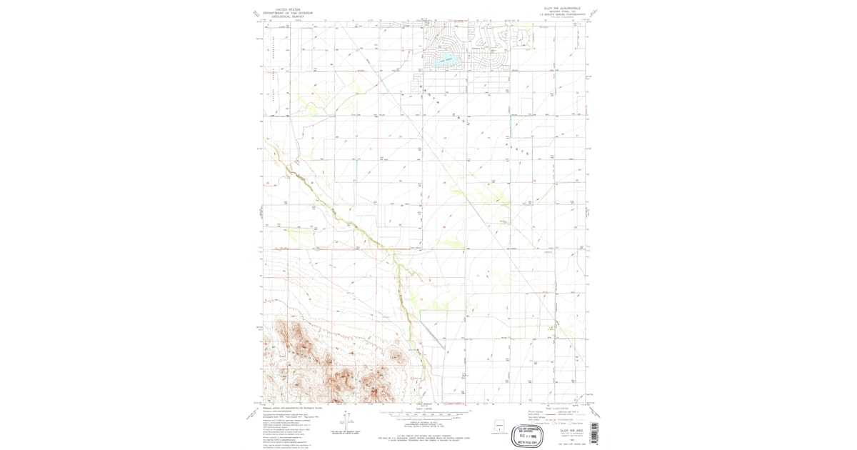 1981 Map of Eloy NW, Pinal County, AZ — High-Res, 1981 Print #2 | Pastmaps