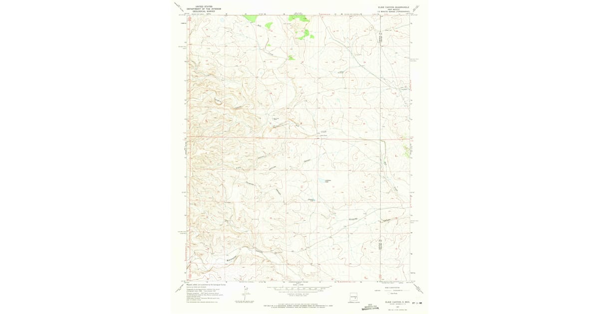 1967 Map of Elsie Canyon, Lincoln County, NM — High-Res | Pastmaps