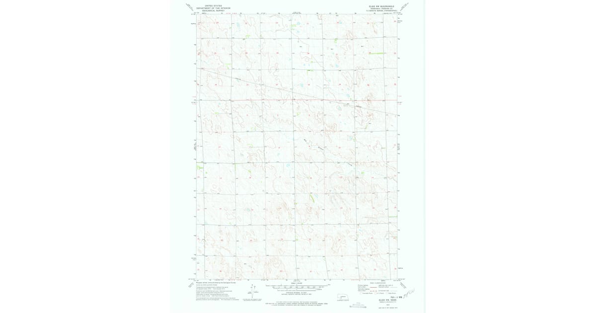 1973 Map of Elsie NW, Perkins County, NE — High-Res | Pastmaps