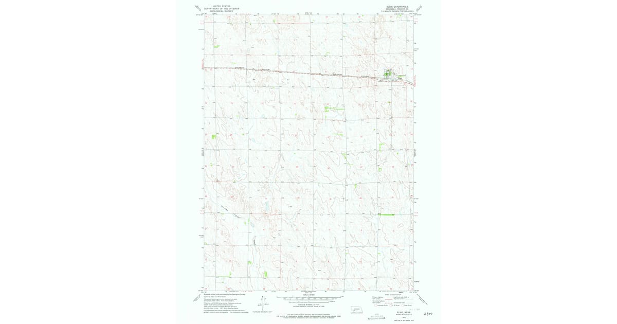 1973 Map of Elsie, NE — High-Res | Pastmaps